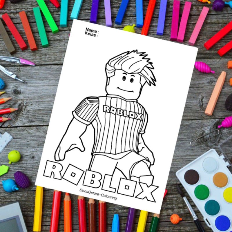 Roblox Theme Kids Coloring Paper/Drawing Paper (10 Sheets) | Shopee ...