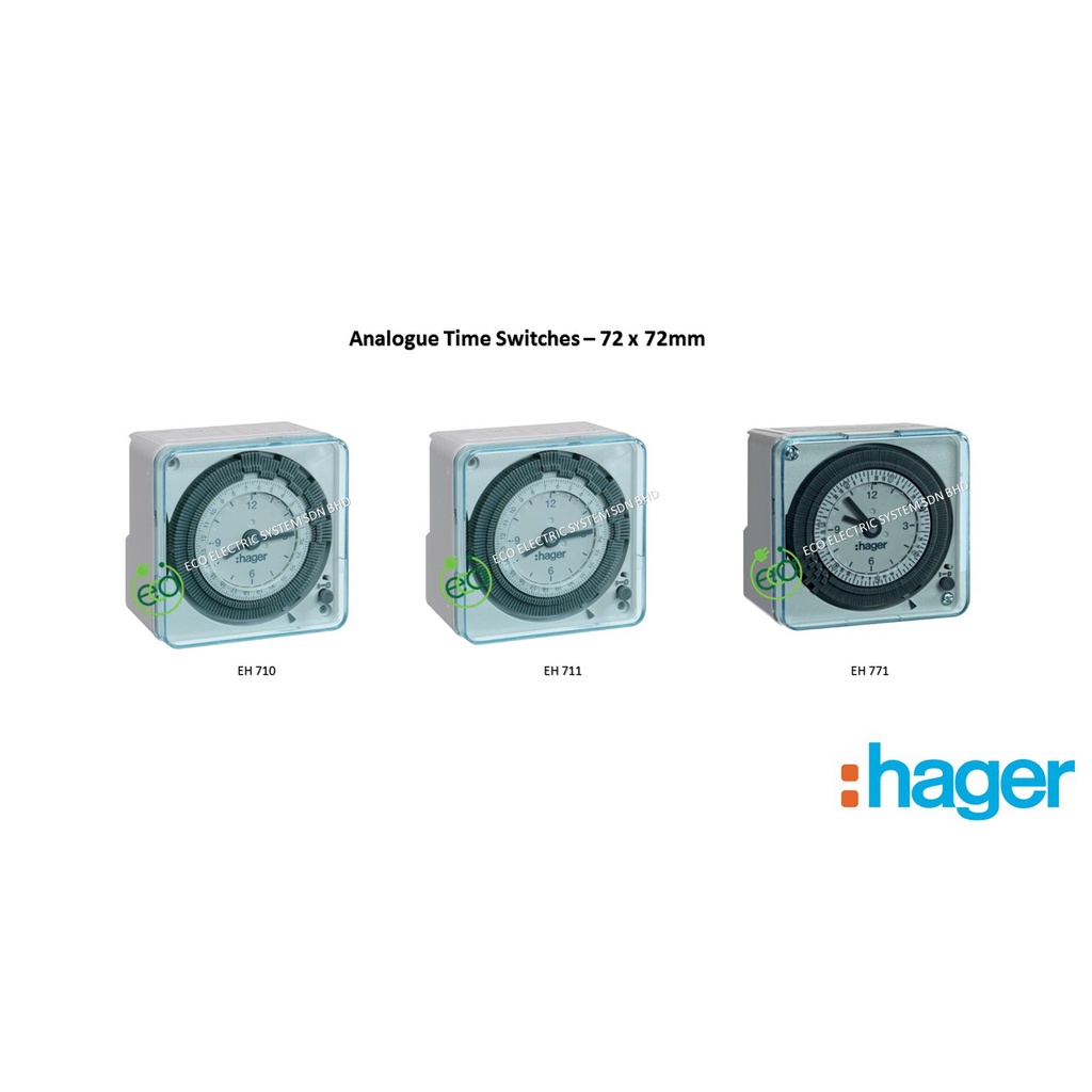 Hager Analogue Time Switches ( Model : EH 710 / EH 711 / EH 771 ...