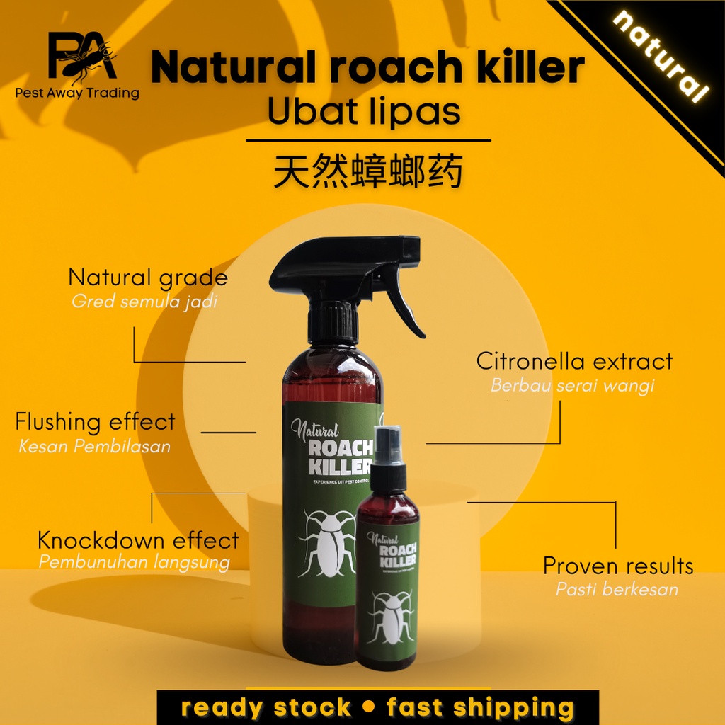 Spray Lipas Natural / Ubat Lipas Natural / Cockroach Spray Natural ...