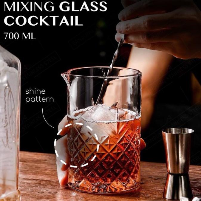 Crystal Mixing glass shaker glass Large Thick glass bartender cocktail ...
