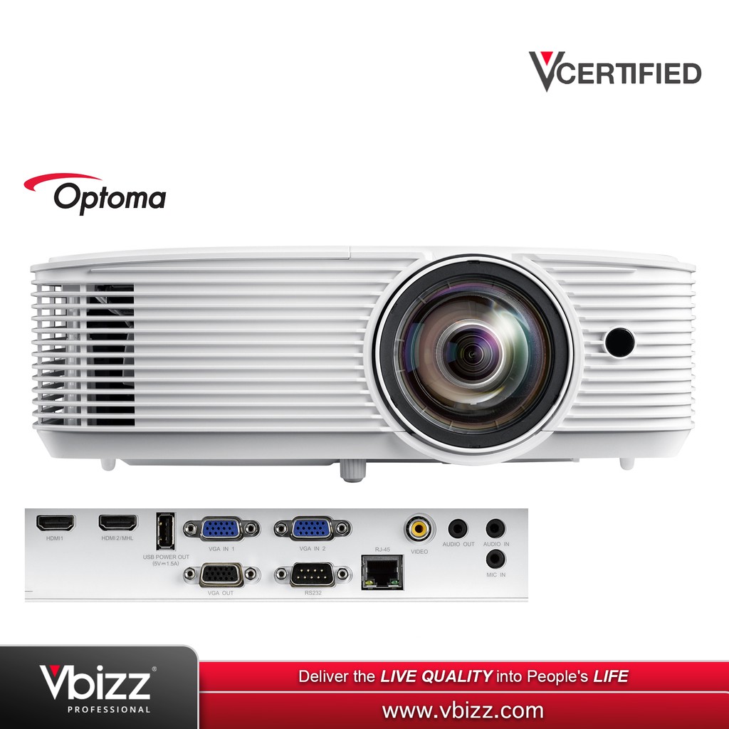 OPTOMA W319ST 4000 Lumens WXGA Short Throw DLP Projector (W319-ST ...