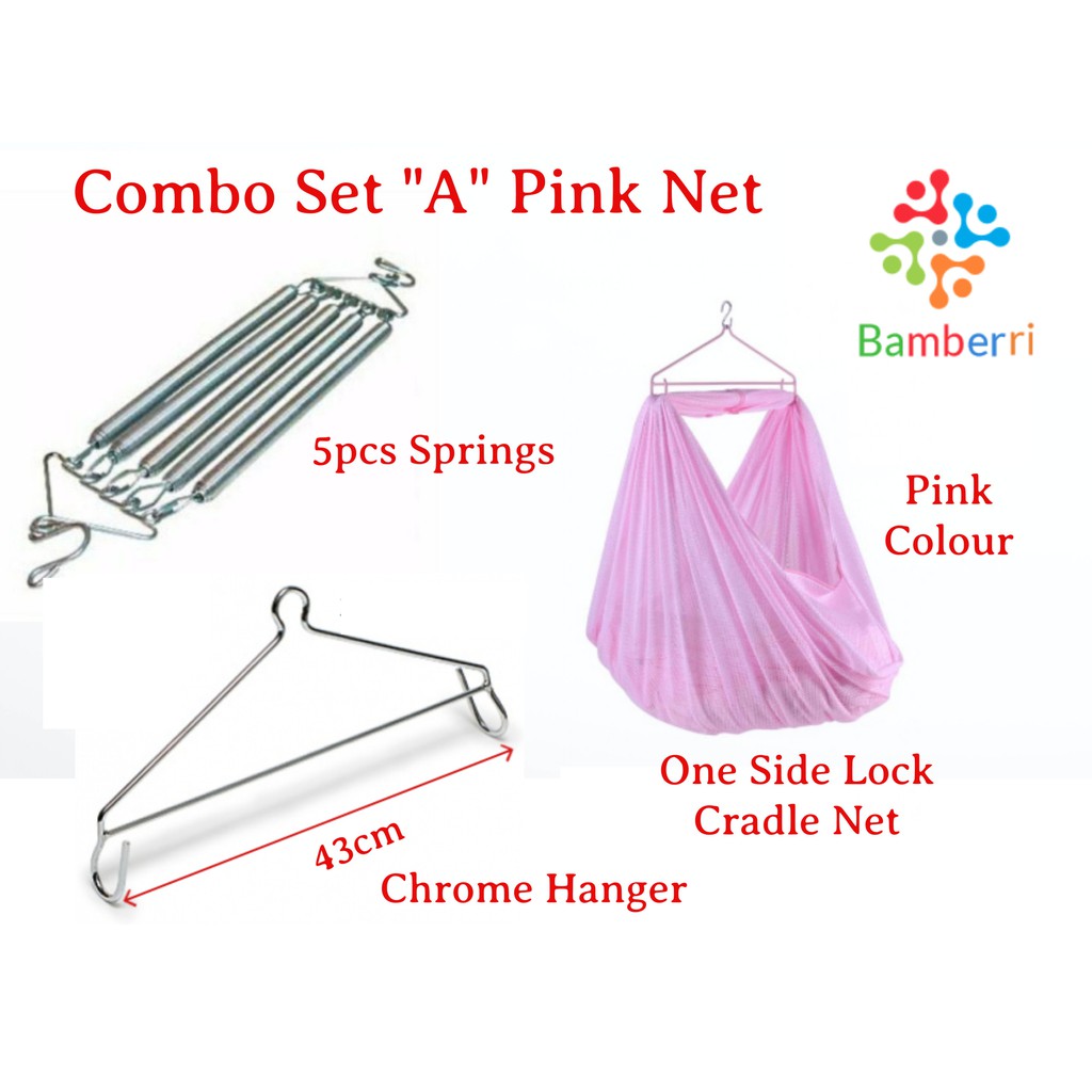 Set Combo Baby Cradle Spring , Hanger, Cradle Net / Penyangkut Kain ...
