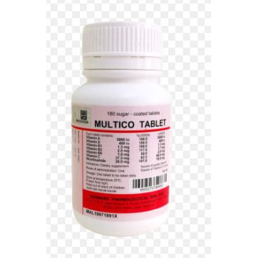 Multico Tablet 180's Sunward Multivitamin e:7/27 MULTICO MULTIVITAMIN ...