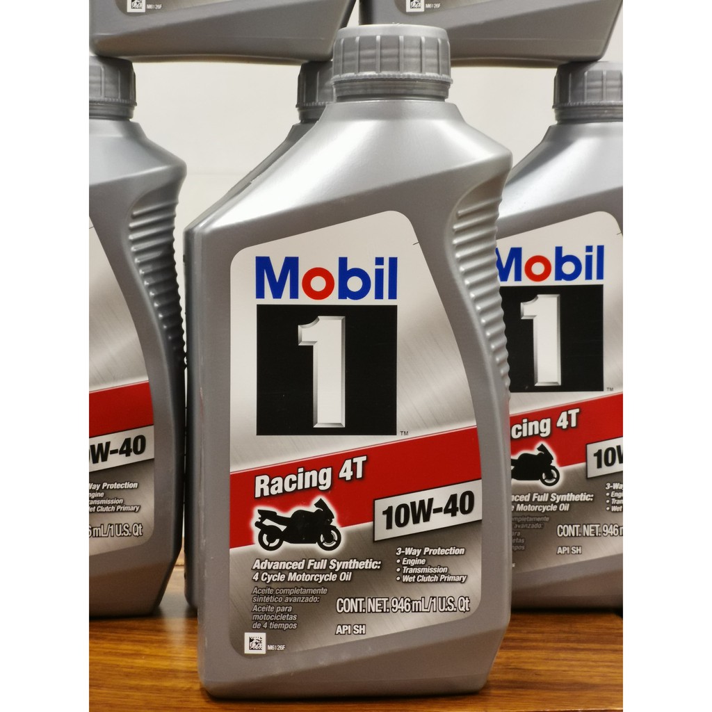 Mobil 1 Racing 4T 10W40 Premium Oil for Motorcycles 946ml | Shopee Malaysia