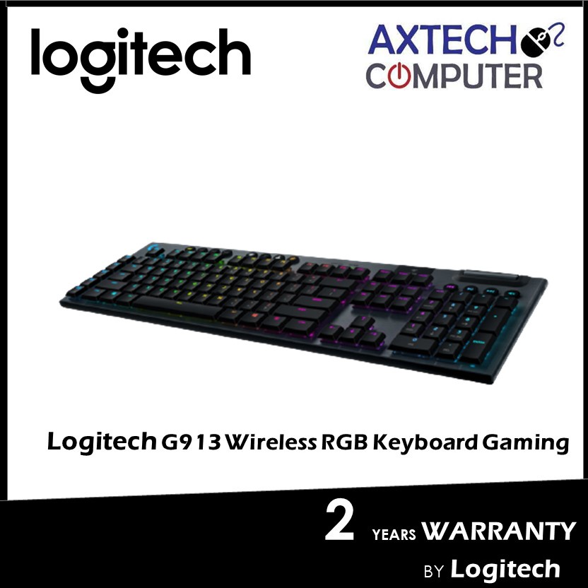 LOGITECH G913 LIGHTSPEED WIRELESS RGB GAMING KEYBOARD (920-008965 ...