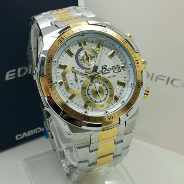 Buy Casio Edifice - Silver/Gold Stainless Steel strap Subdial all ...