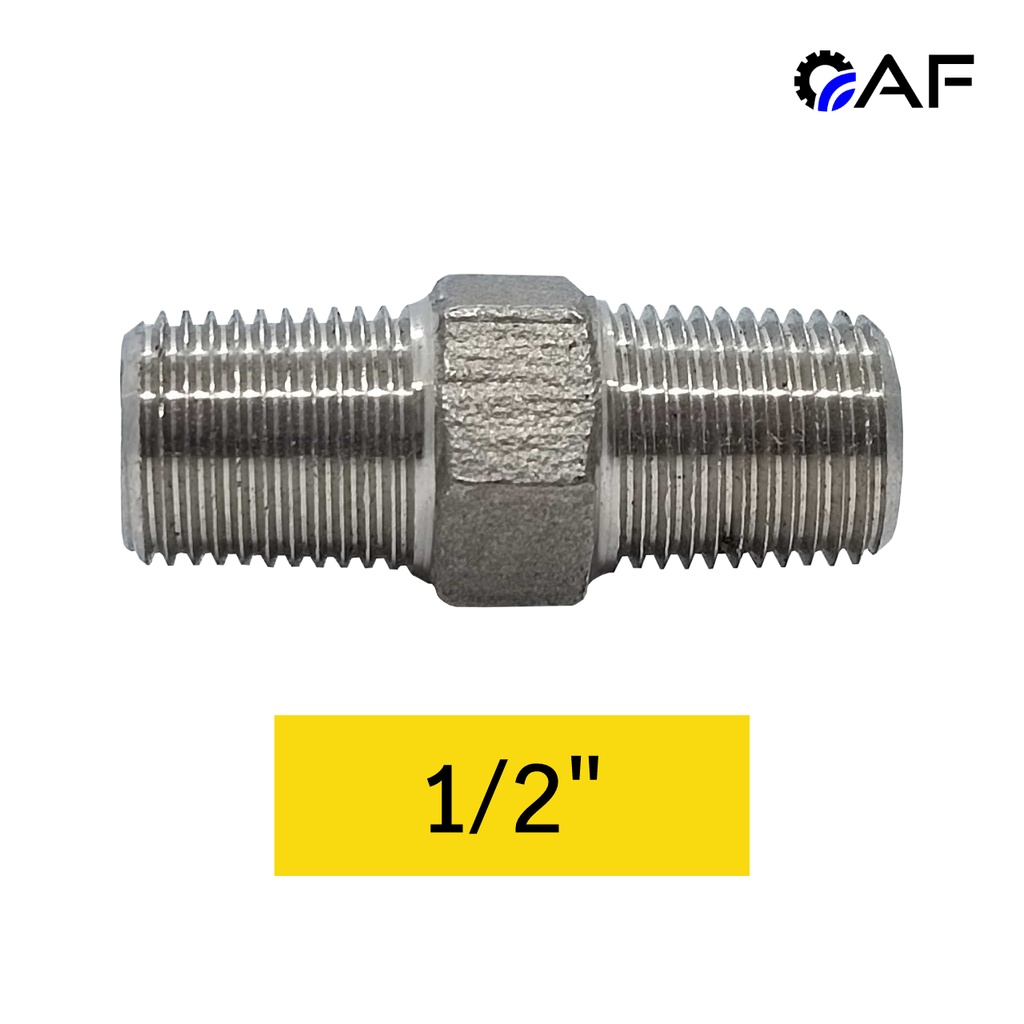 Stainless Steel SS316 Hex Nipple Fitting 1/8” to 4” BSPT Male Ends ...