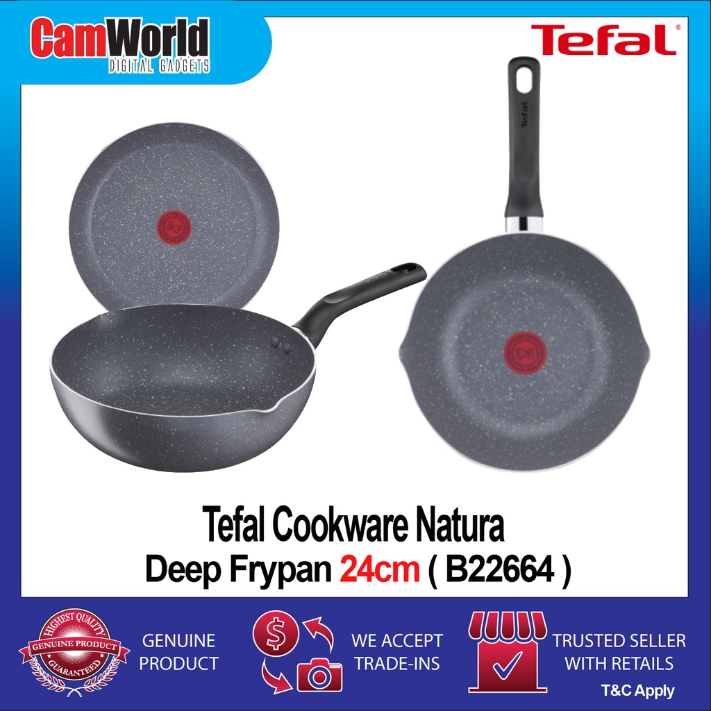 Tefal Cookware Natura Deep Frypan 24cm ( B22664 ) | Shopee Malaysia