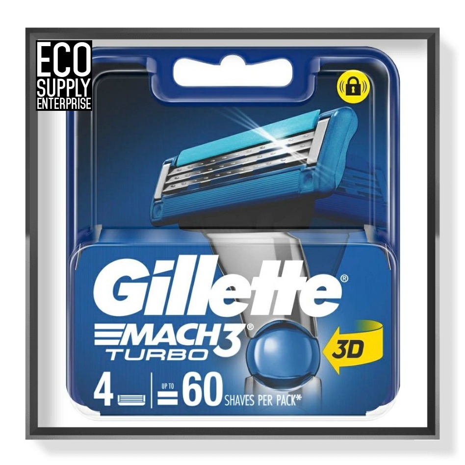 Gillette Mach 3 Turbo Razor Cartridges 4s / Gillette Mach 3 Cartridges ...