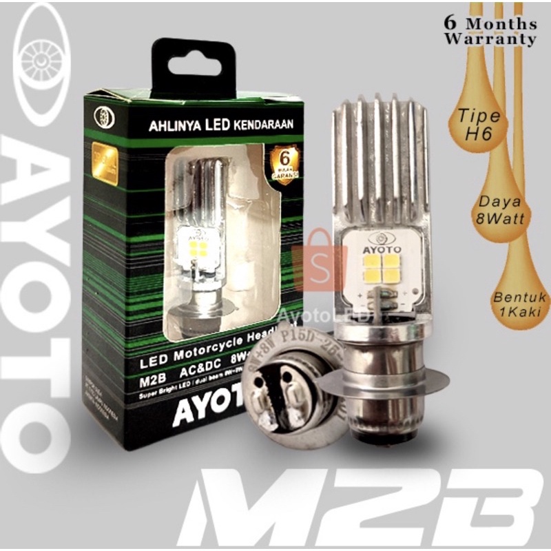 Led Light motor AYOTO M2B H6 AC & DC motor matic/Duck | Shopee Malaysia