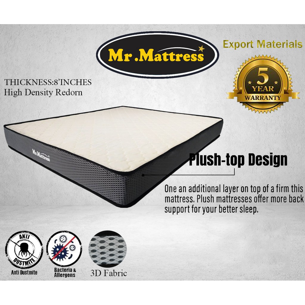 R-Modikes High Density Rebound Foam 8 inch (Single)(Super Single)(Queen ...