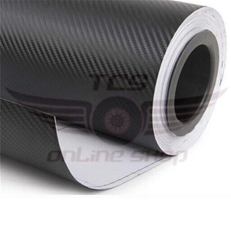 3D Carbon Fiber Decal Vinyl Film Wrap Roll Adhesive Car Sticker Sheet ...
