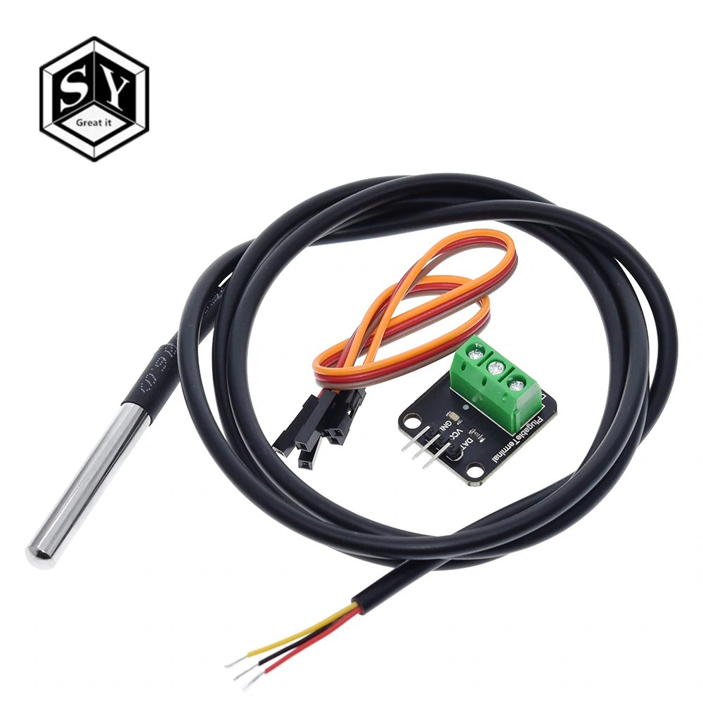 Temperature Sensor Module Waterproof DS18B20 Digital Sensor 1Meter or 3 ...