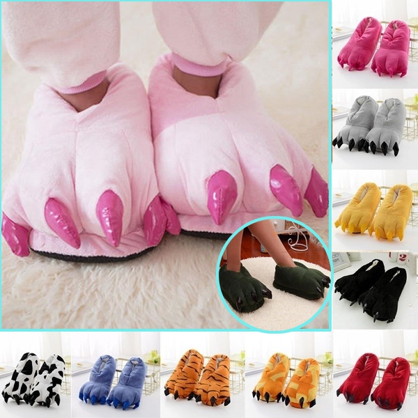 1 Pair of Winter Warm Soft Indoor Floor Slippers Claws | Shopee Malaysia