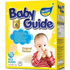 New Tenten Baby Guide Original Flavour Rice Rusks 6 Months 18 Rice ...