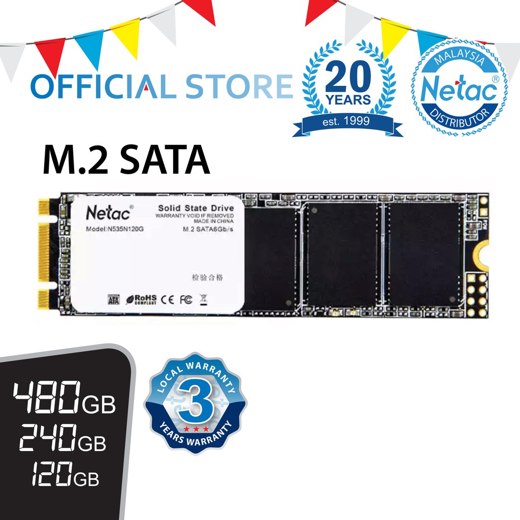 Netac Genuine M.2 SSD N535N 128GB / 256GB / 480GB M.2 2280 SATA 6Gb/s ...