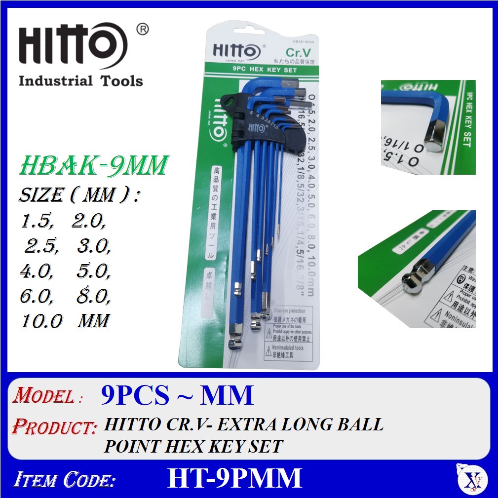 HT-9PMM HBAK-9MM / HT-9PAF HBAK-9AF HITTO CR.V- EXTRA LONG BALL POINT ...