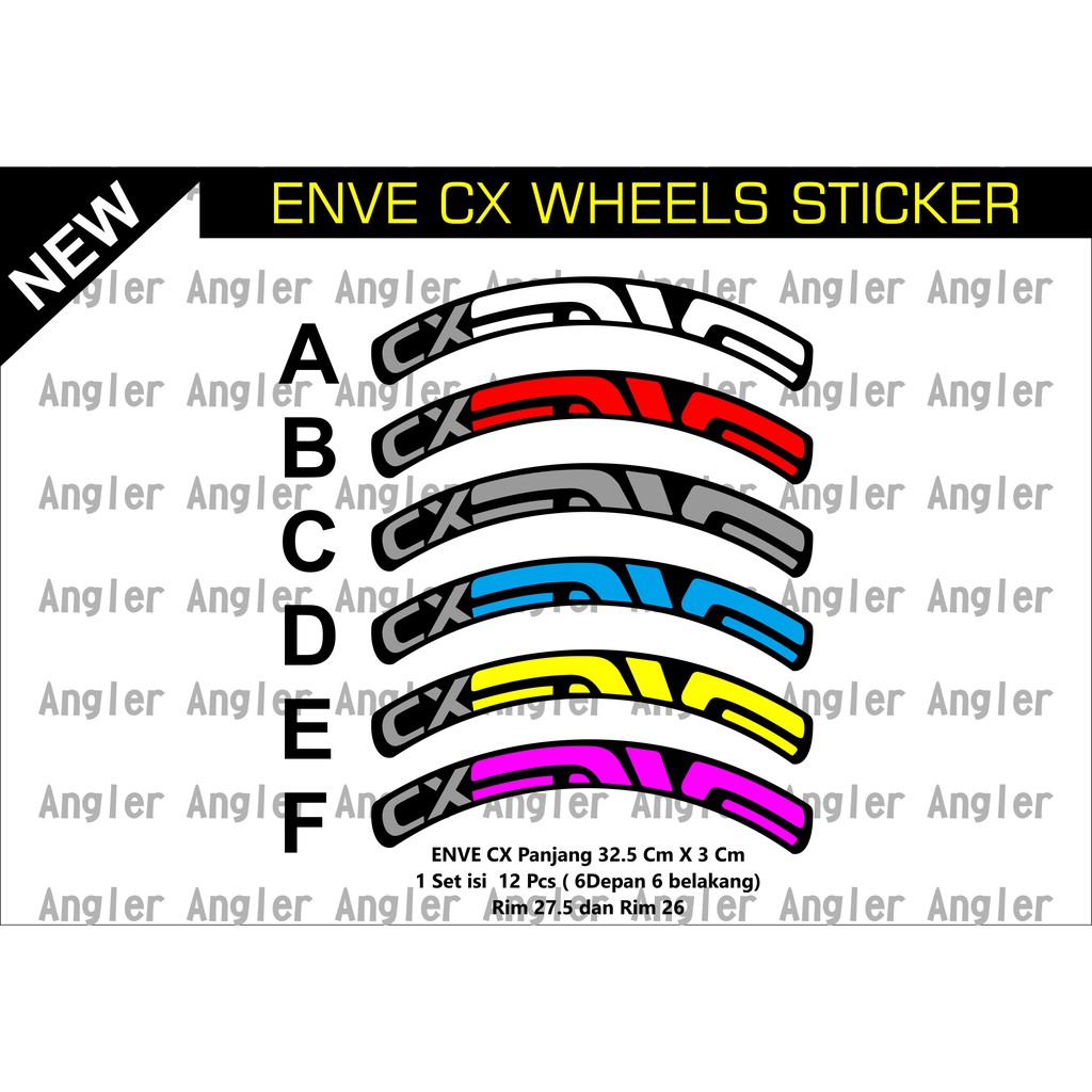 Enve CX Rim Sticker Decal Enve Rim Bicycle Sticker | Shopee Malaysia