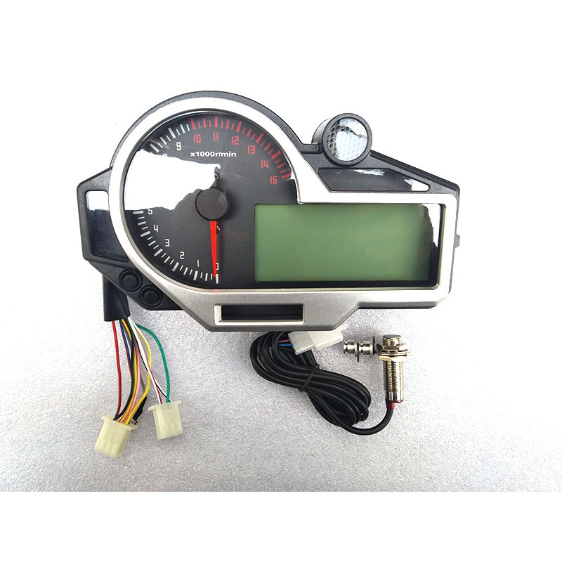 Motorcycle LCD Digital Speedometer Odometer Tachometer Water ...