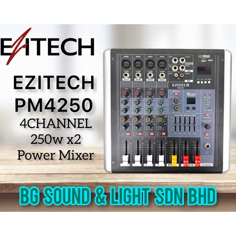 BLACKLINE & EZITECH PM4250 4CHANNEL 250w x2 POWER MIXER ( PM-4250 / PM ...