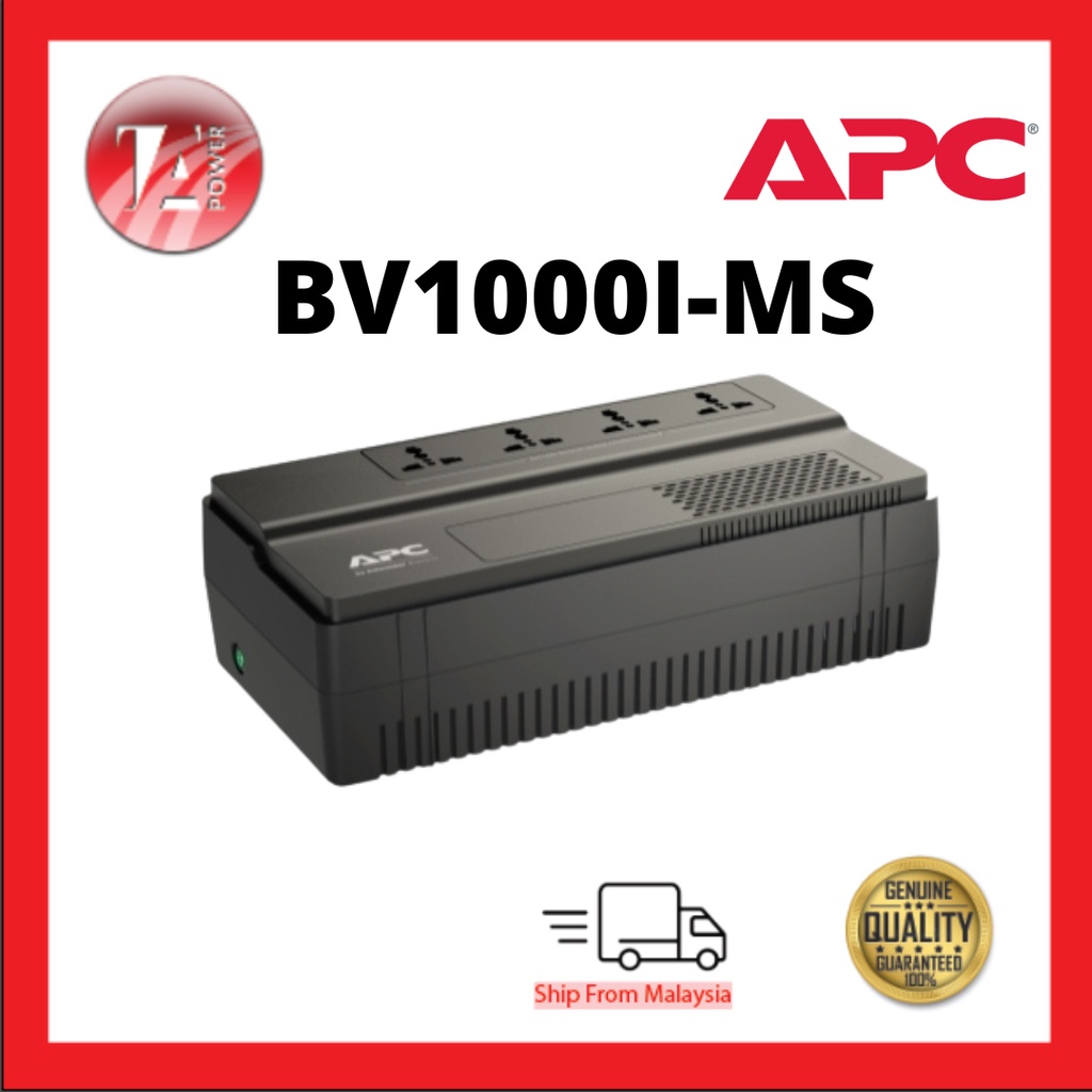 APC EASY UPS BV 1000VA, AVR, Universal Outlet, 230V (BV1000I-MS) | Shopee Malaysia