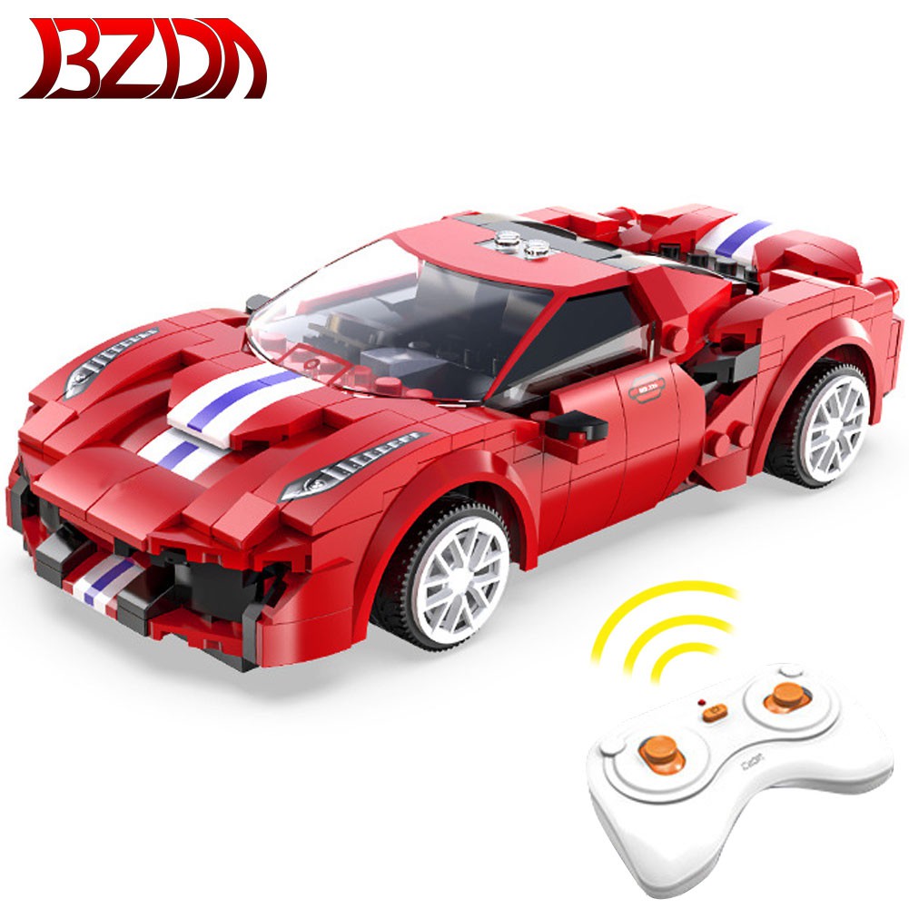 BZDA Compatible Lego Car Building Blocks Remote Control Car Red Track ...