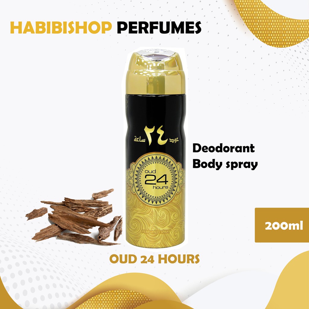 Oud 24 Hours Deodorant Body Spray 200 ml UAE 👩🏻👨🏻 مزيل عرق عود 24 ساعة | Shopee Malaysia