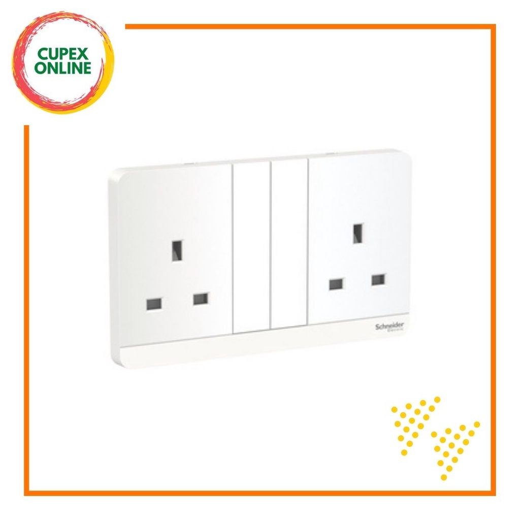Schneider Electric AvatarOn 13A Twin Gang Switched Socket E83T25 (cupex ...