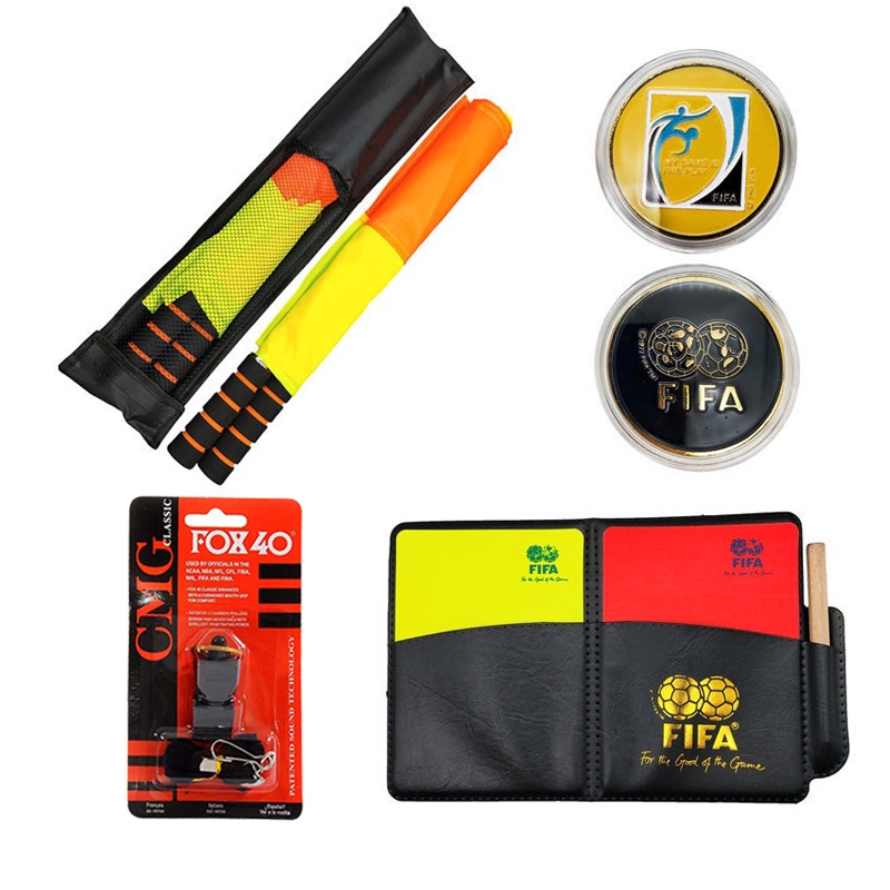 Football Game Referee Patrol Side Flag FIFA Picker Red Yellow Card ...