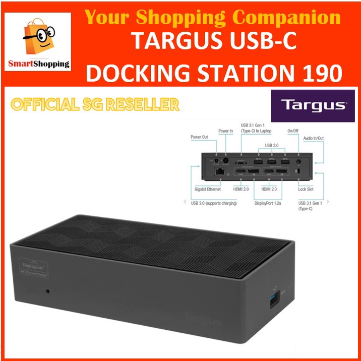 Targus USB-C Universal DV4K HDMI 2.0 Docking Station with 100W Power ...