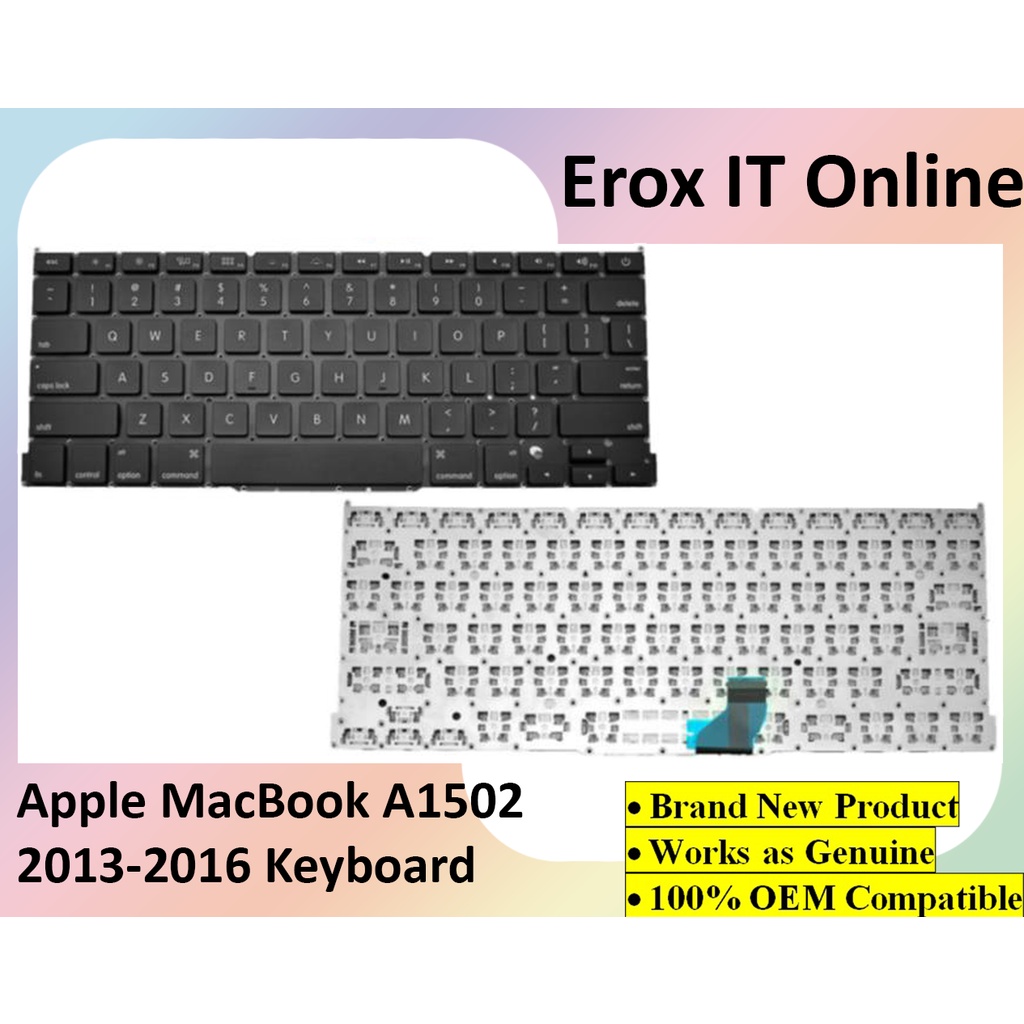 Pro Retina 13-inch 2013 2014 2015 2016 A1502 Laptop Keyboard | Shopee ...