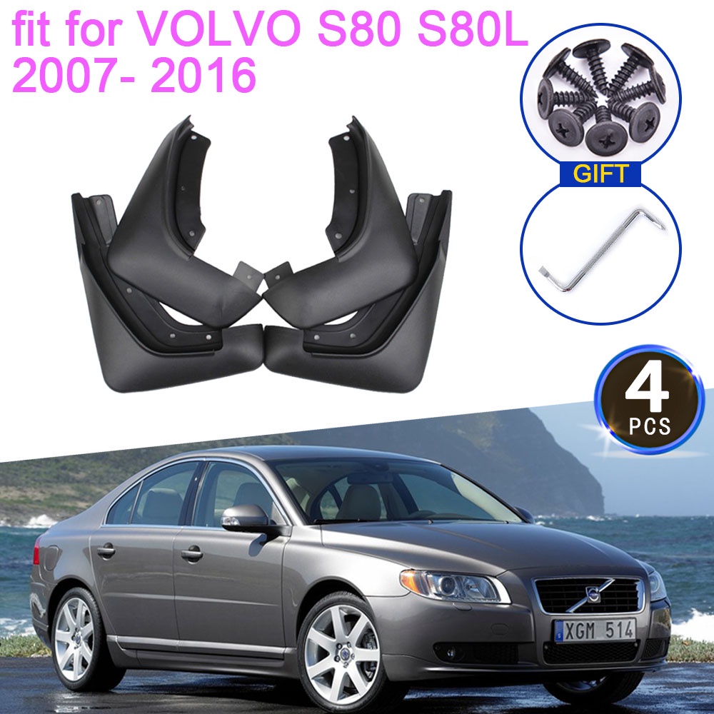 4x for VOLVO S80 S80L 2007 2008 2009 2010 2011 2012 2013 2014 2015 2016 Mudguards Splash Front ...