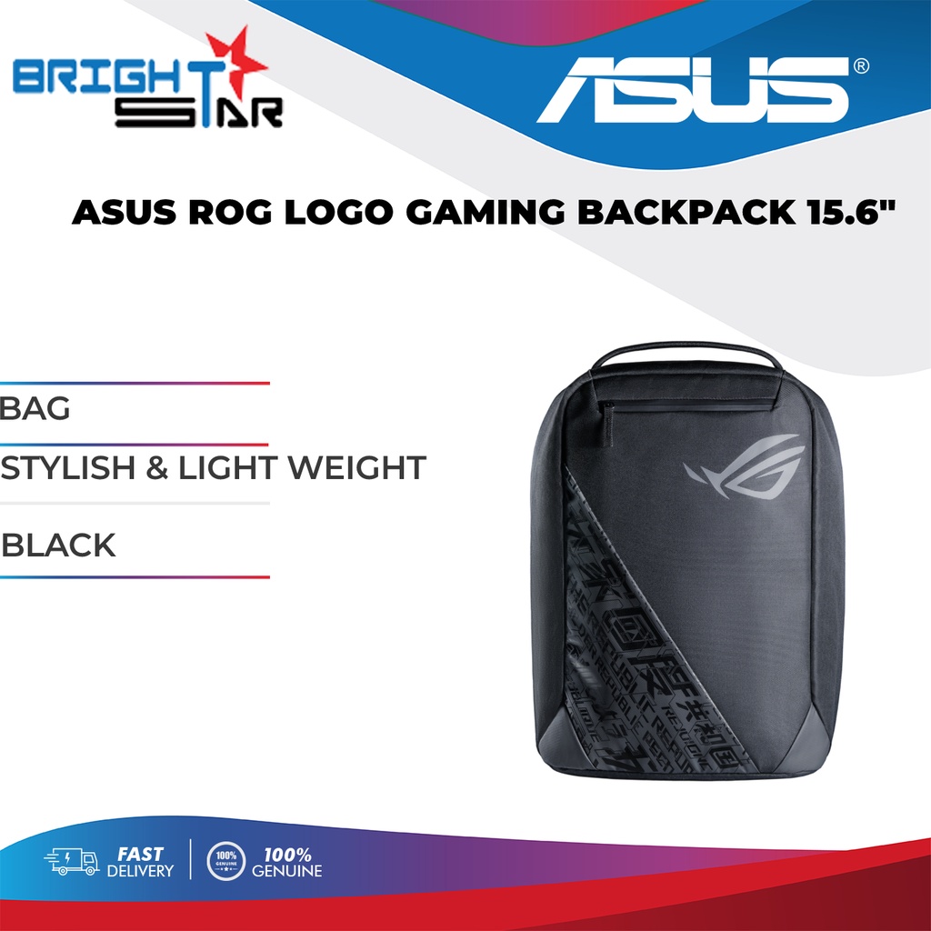 ASUS ROG Logo Stylish & Light Weight Gaming Backpack - Black (15.6 ...