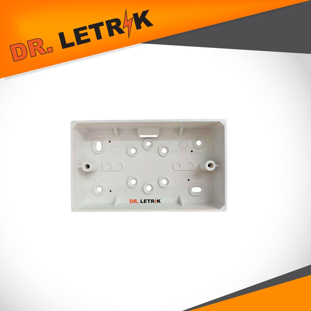 [5PCS] 3x6 Twin Switch White Box Wall Socket PVC Junction Box Double ...