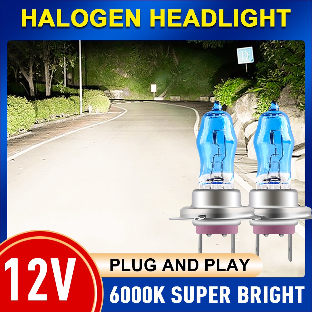 2pcs Super White Halogen Bulb H1 H3 H4 H7 H9 H11 9006 Auto Halogen Lamp Fog Lights 100W 12V ...