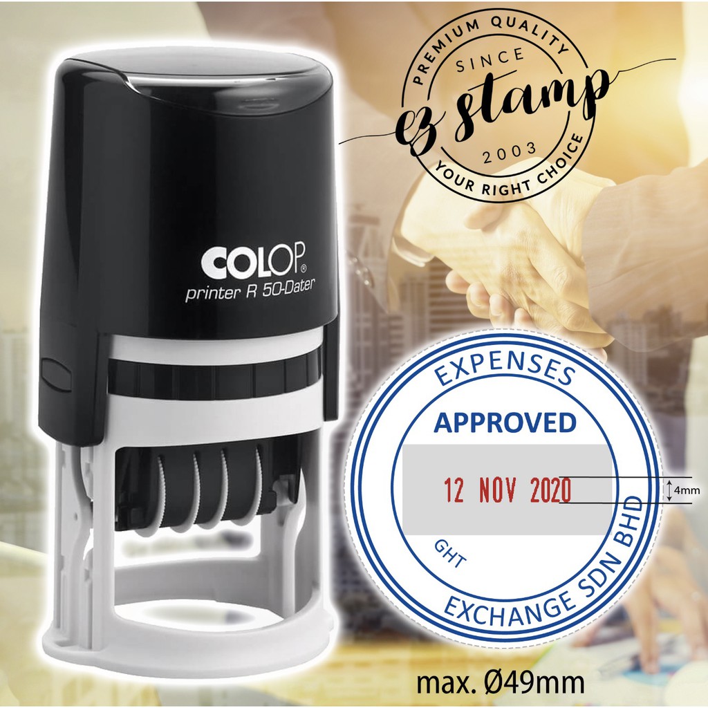 COLOP Printer R50D Custom Dater (49mm Diameter) / DATE STAMP / COP ...