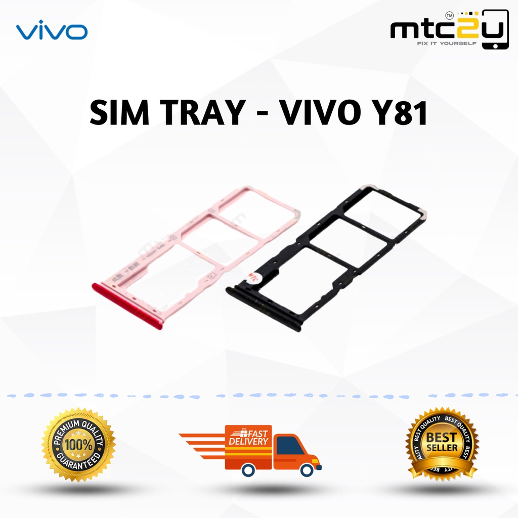 SIM TRAY-VIVO Y81 (BLACK)/TEMPAT LETAK SIMKAD-VIVO Y81 (HITAM) | Shopee Malaysia