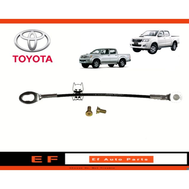 TOYOTA HILUX KUN25 KUN26 BONNET TAIL GATE STAY CABLE & BOLT SCREW 65770 ...