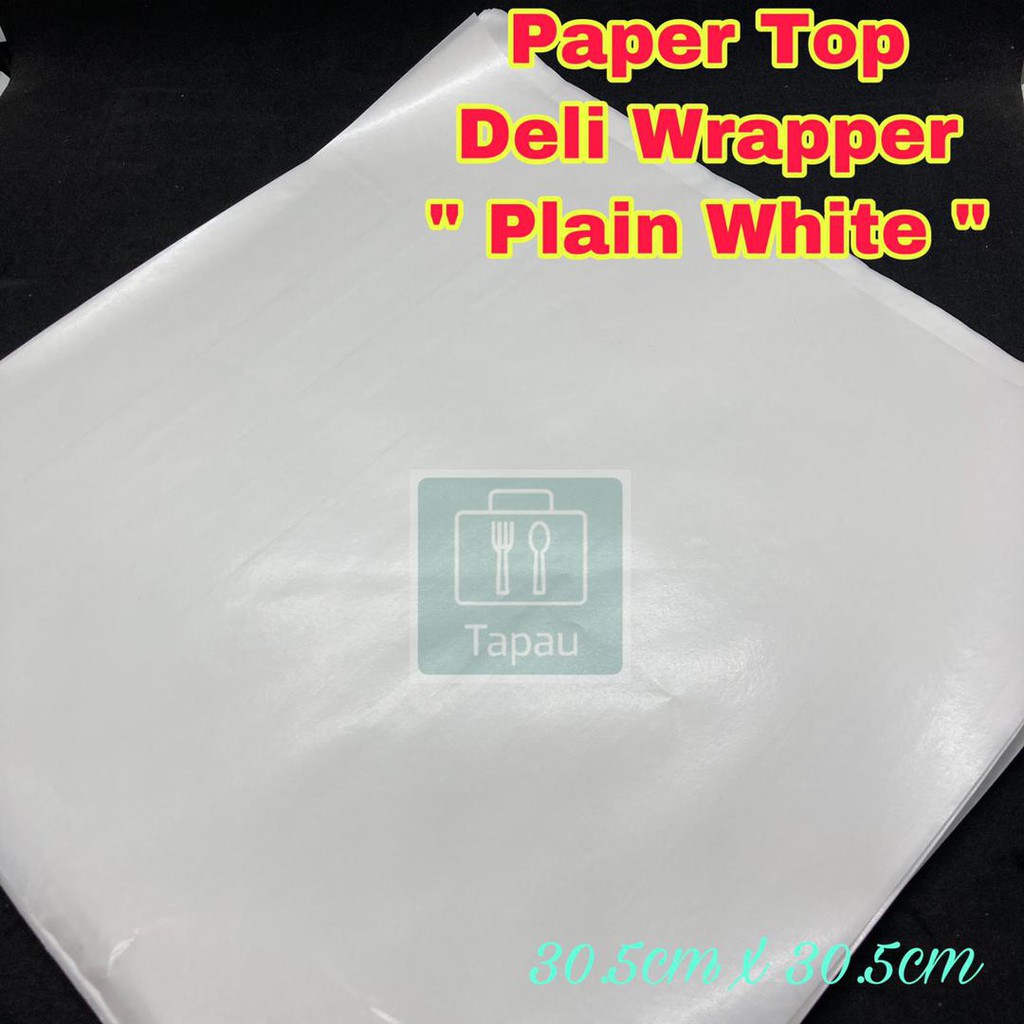 TAPAU - 100PCS ( PLAIN ) WHITE PAPER BURGER / WHITE SANDWICH WRAPPER ...