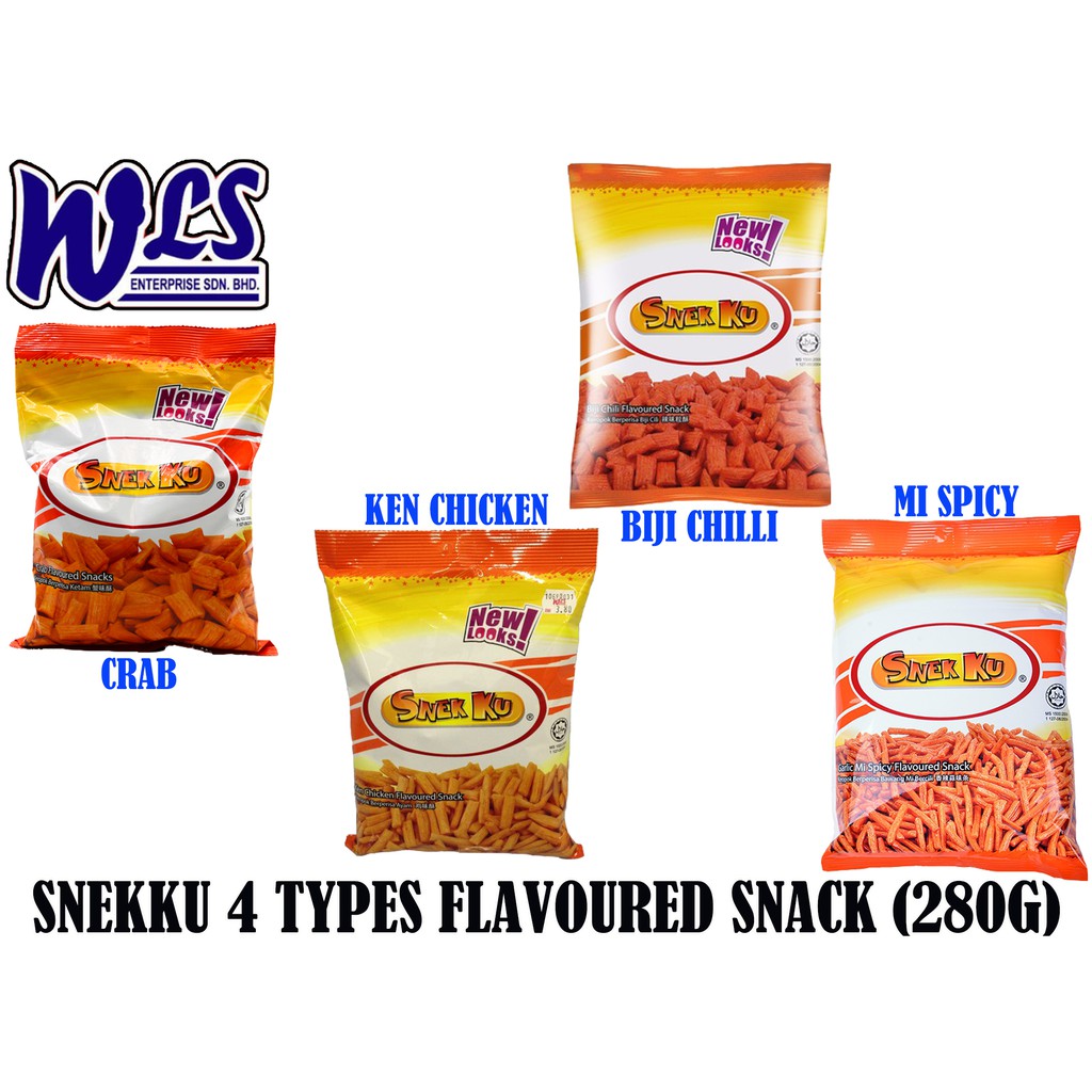 SNEK KU 4 TYPES OF FLAVOURED SNACK (280G) | Shopee Malaysia