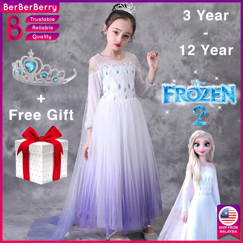 [High Quality] Frozen 2 Costume Frozen Dress Elsa Dress Princess Elsa ...