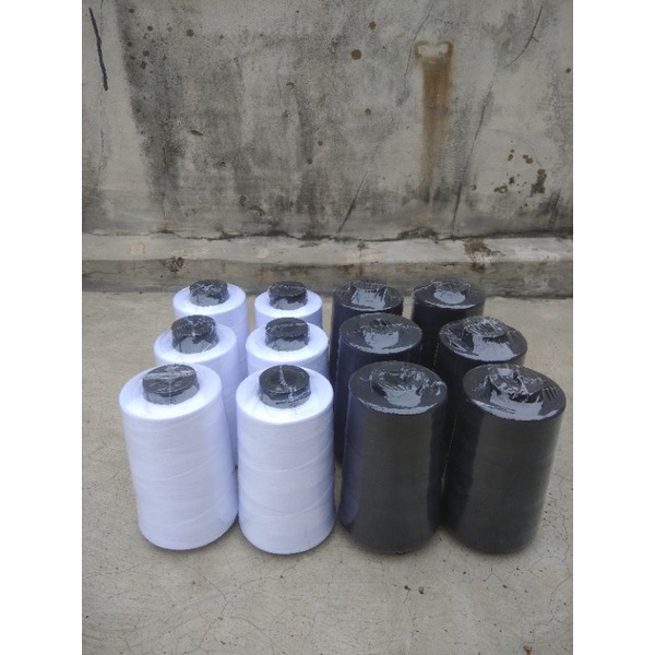 PUTIH HITAM Black and white sewing thread (price for 6 pcs) | Shopee ...