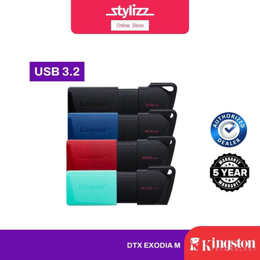 KINGSTON DTX EXODIA M USB 3.2 GEN 1- UP TO 256GB, MOVING CAP COVER, HIGH SPEED DATA TRANSFER ...