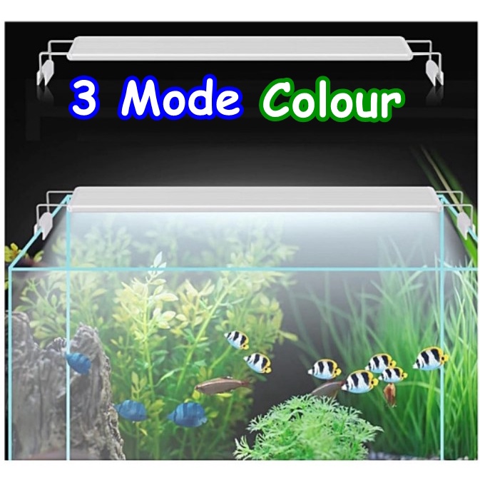 Akuarium Lampu Ikan LED 3 Mode RGB Lamp Aquarium Light 18cm RGB LED ...