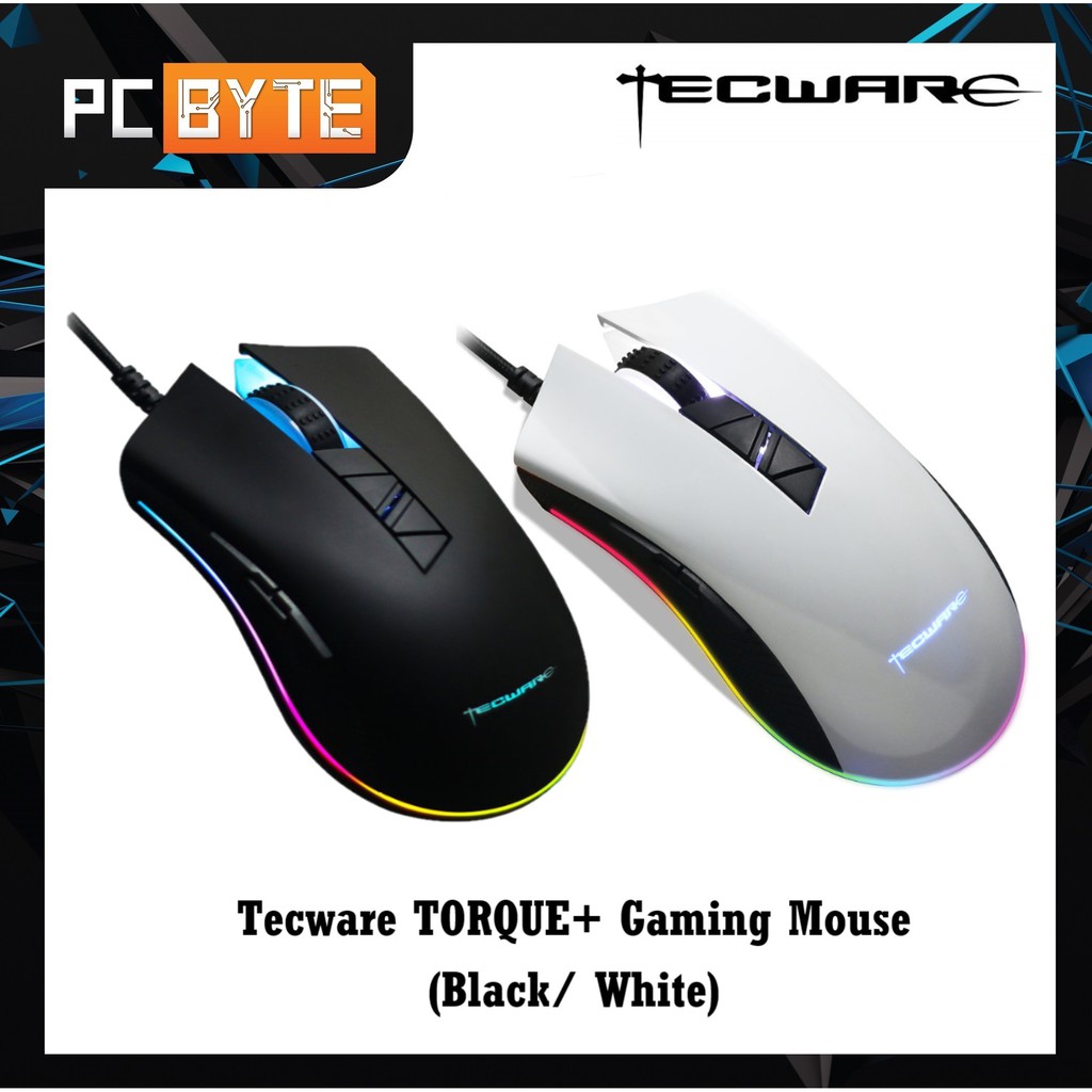 Tecware Torque+ Gaming Mouse - Black/White | Shopee Malaysia