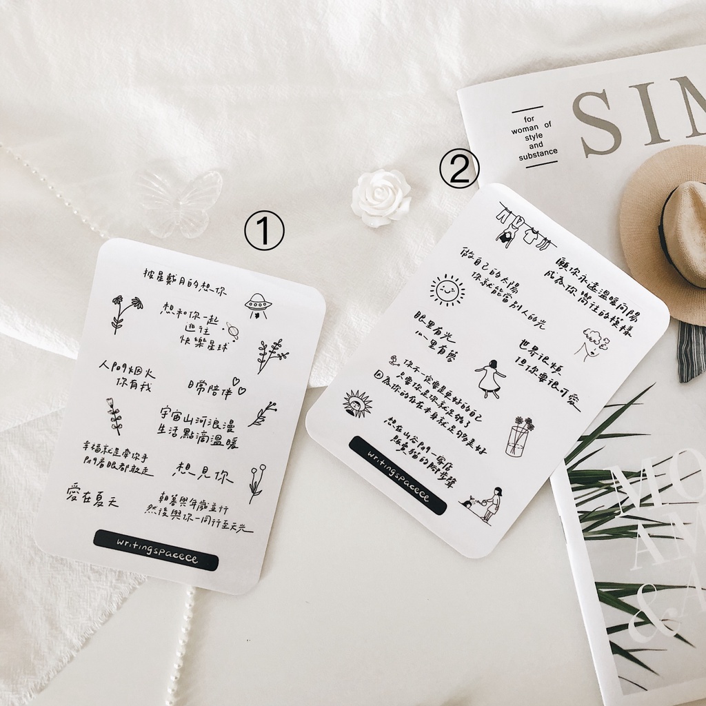 [SPECIAL RELEASE] Chinese Quotes Stickers Sheet | Shopee Malaysia