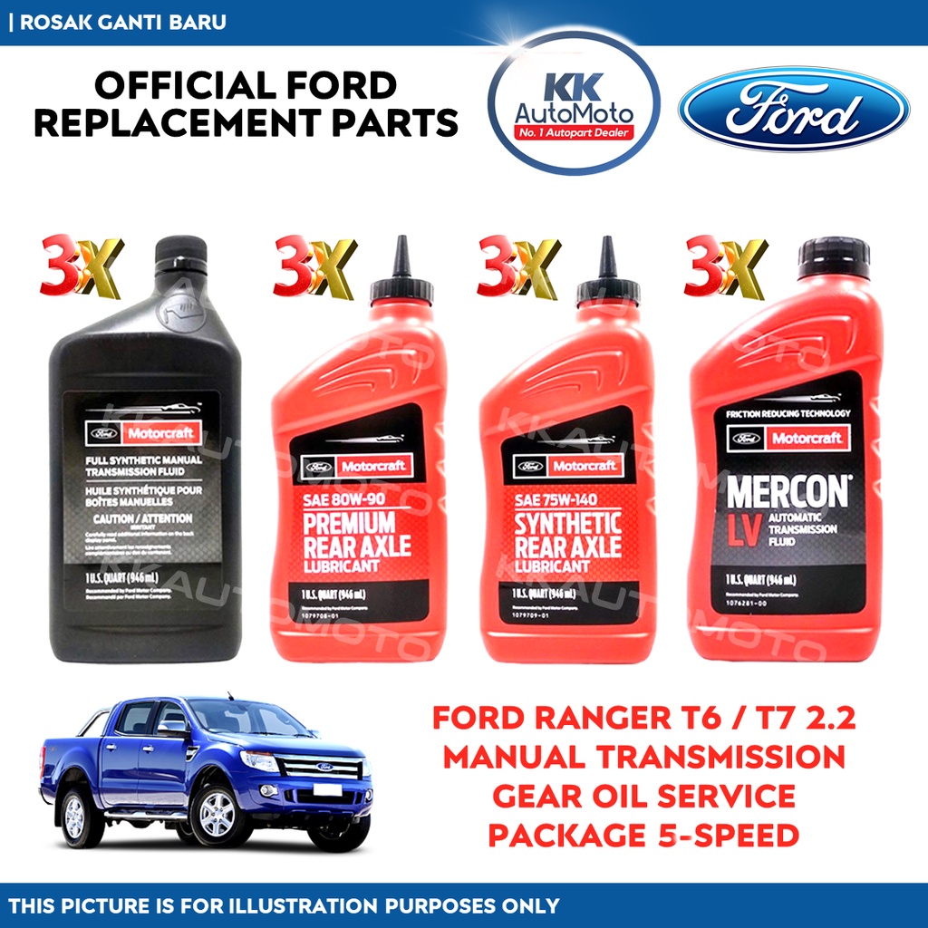 Ford Ranger T6 / T7 2.2 5-Speed Genuine Ford Gearbox Axle Mercon Manual ...