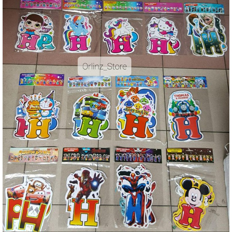 Happy BIRTHDAY BANNER JUMBO CHARACTERS / BIRTHDAY BANNER | Shopee Malaysia
