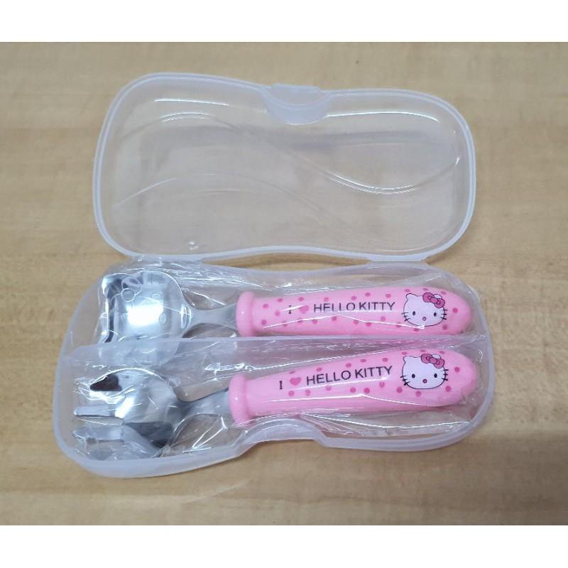 Hello Kitty spoon and fork set with case stainless steel spoon and fork ...