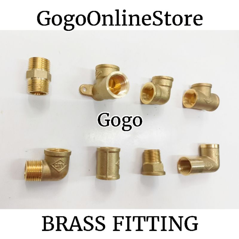 Brass Fitting / Penyambung Paip Air / Elbow / Socket / Tee / Nipple ...